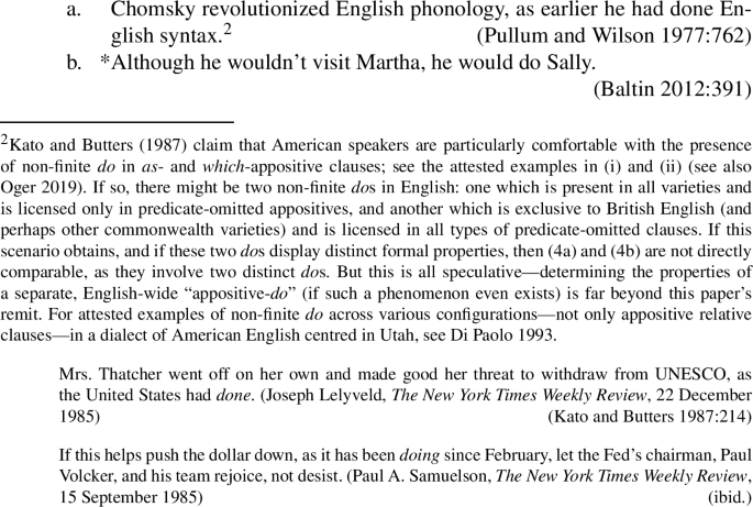 An experimental syntax approach to British English do ellipsis | Natural Language & Linguistic ...