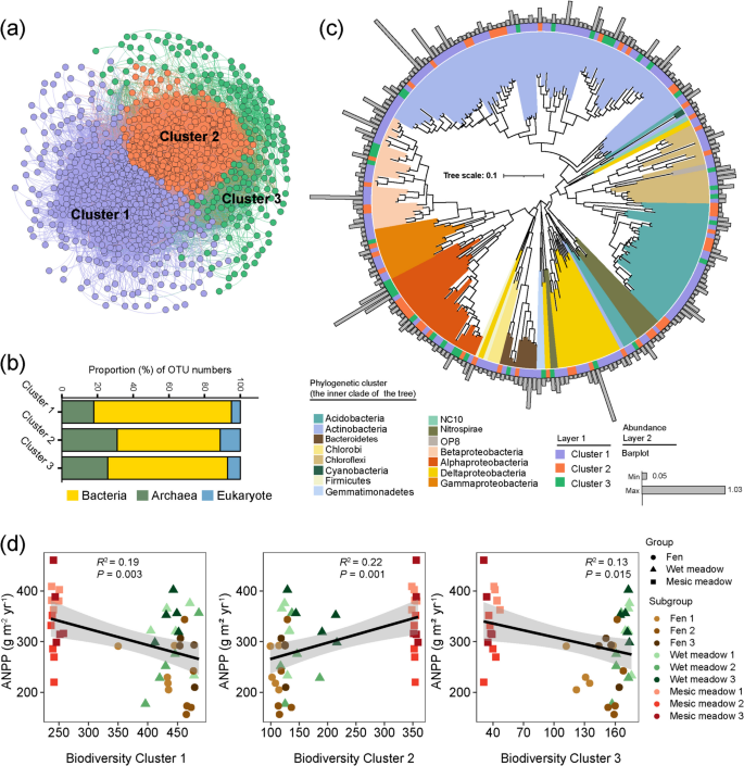 Keystone microbial phylotypes support plant productivity along a ...