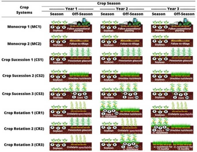 Crop rotation and succession in soybean production systems: cover crop ...