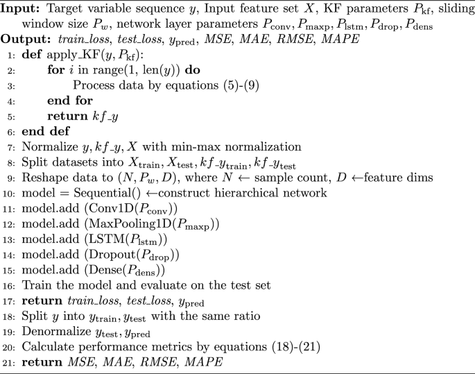 A short-time wind speed forecasting method based on feature selection and KF-CNN-LSTM hybrid ...
