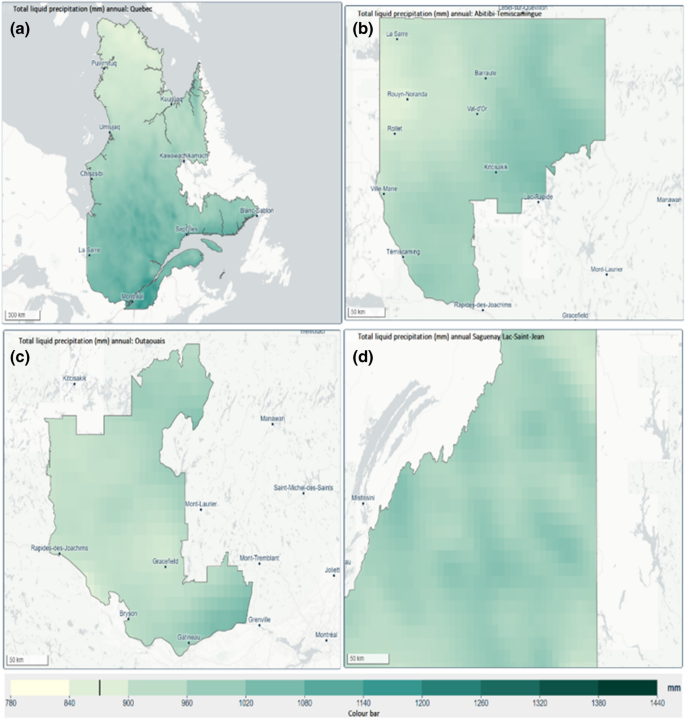 Comparing standardised precipitation and barley yield across Quebec ...