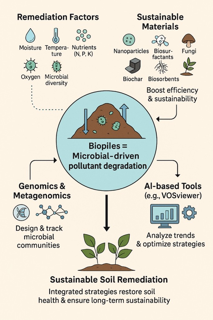 Advancements in biopile-based sustainable soil remediation: a decade of ...