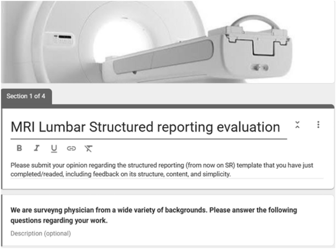 Proposal and clinical application of a structured standardized report ...
