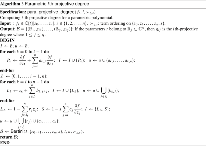 A Deterministic Method for Computing Bertini Type Invariants of ...