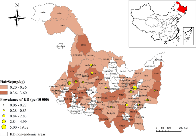 Bivariate Spatial Autocorrelation Analysis of Keshan Disease and Hair ...