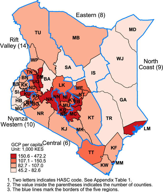 Persistent regional income inequalities in Kenya during the COVID-19 ...