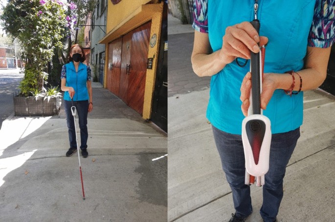 Smart obstacle-detecting accessory for white cane improves safety and ...