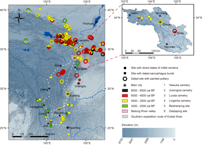 Detecting the waves of southward culture diffusion along the eastern ...
