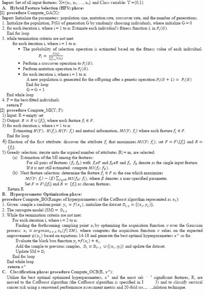 Identification And Diagnosis Of Cervical Cancer Using A Hybrid Feature Selection Approach With