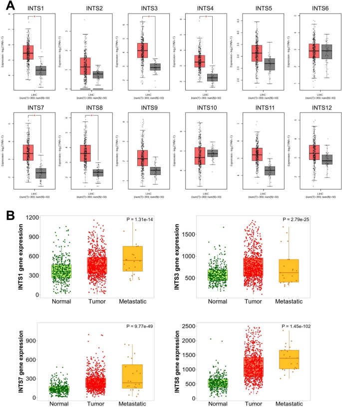 Comprehensive bioinformatics analysis of integrator complex subunits: expression patterns ...