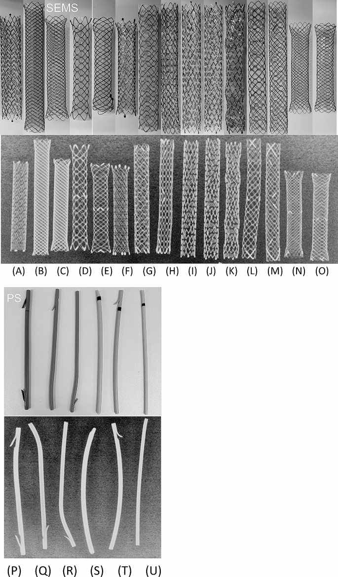 Dosimetric characteristics of self-expandable metallic and plastic ...