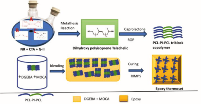 Metathesis degradation of natural rubber for triblock copolymer ...