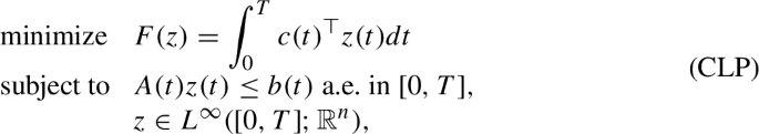 Optimality conditions and duality for a class of continuous-time linear optimization problems ...