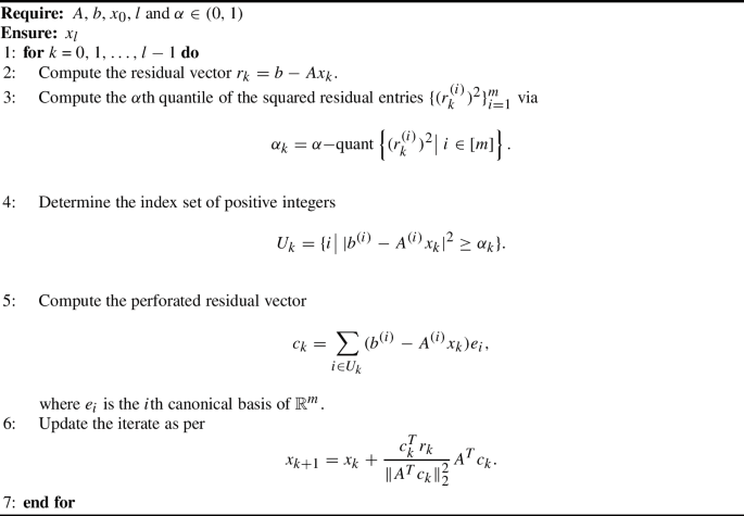 A quantile-based block Kaczmarz algorithm for solving large consistent linear systems ...