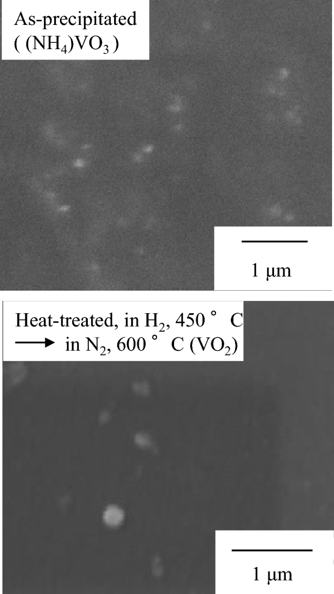 Synthesis of W-doped VO2 nanoparticles via an aqueous ammonia solution ...