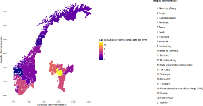 Geographic variation in the utilisation of specialist healthcare for ...