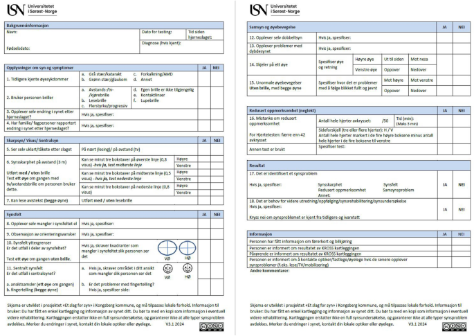 Validation of the interdisciplinary Norwegian vision assessment tool ...