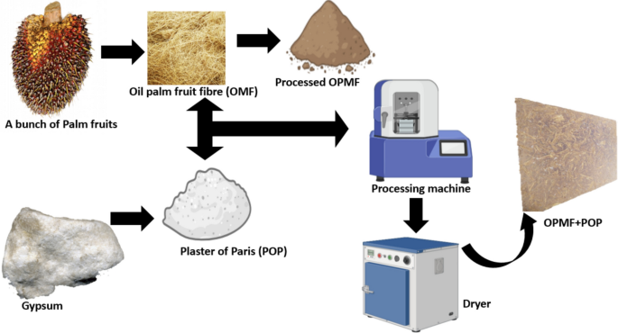 The roles of oil palm mesocarp fibre with plaster of Paris and its ...