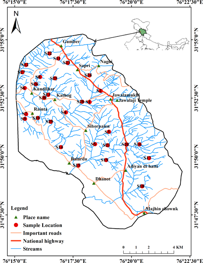 Hydrochemistry and weathering process influencing surface water around ...