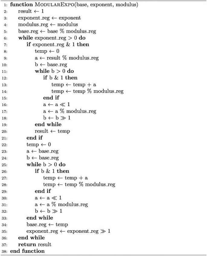 An area-efficient DSP-free modular exponentiation architecture for ...