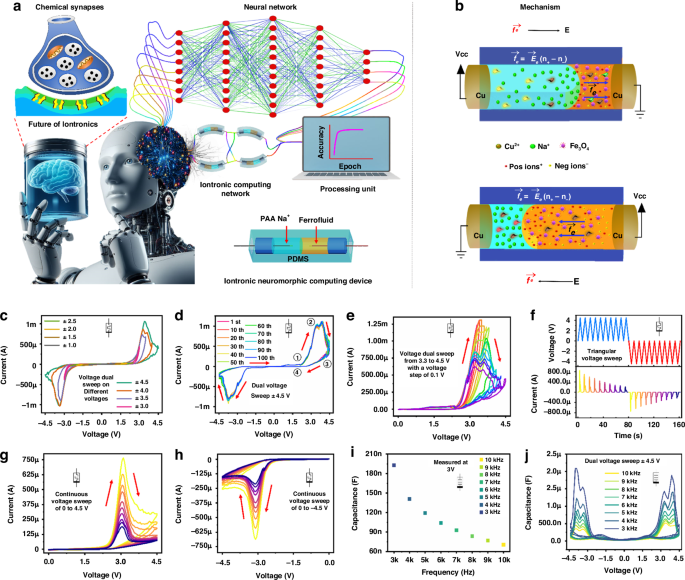 Brain inspired iontronic fluidic memristive and memcapacitive device for self-powered ...