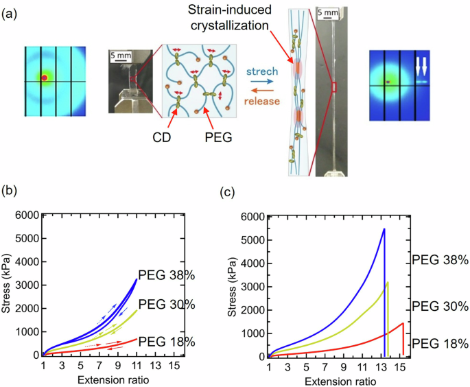 Tough polymer gels reinforced by strain-induced crystallization ...