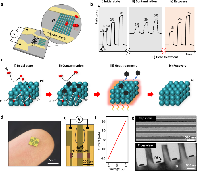 Long-term reliable wireless H2 gas sensor via repeatable thermal ...