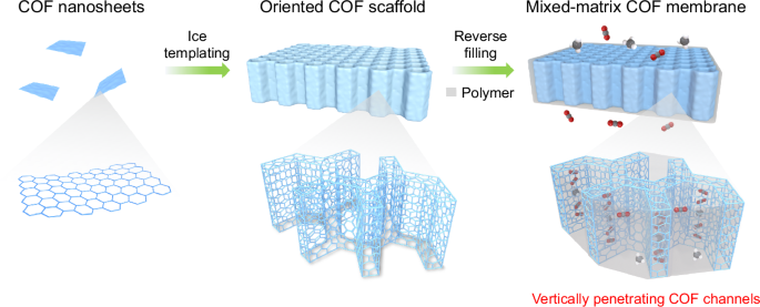 Reverse filling approach to mixed matrix covalent organic framework ...
