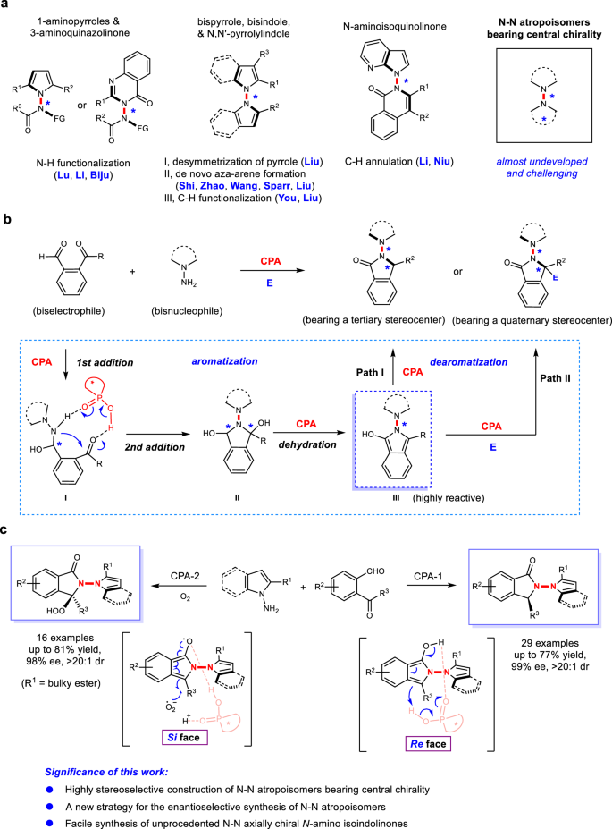 Organocatalyzed diastereo- and enantioselective synthesis of N–N ...