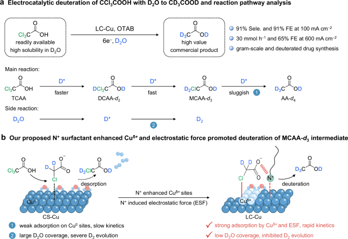 Surfactant-enhanced Cuδ+ and induced electrostatic forces promote the ...
