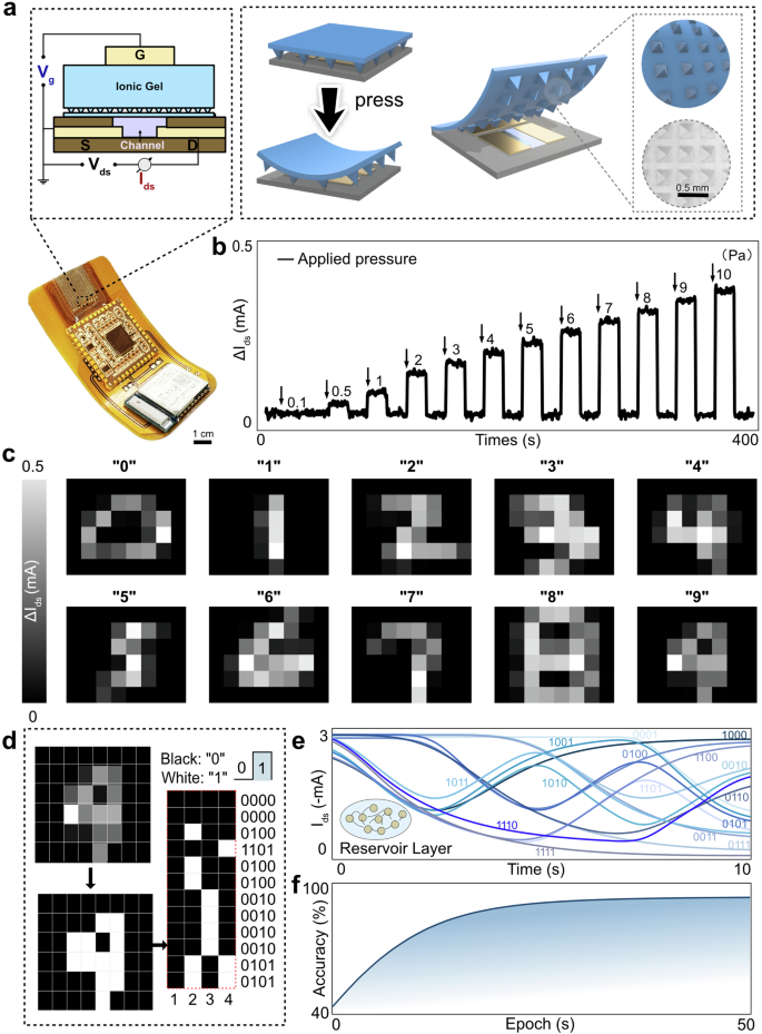 A fully-integrated flexible in-sensor computing circuit based on gel ...