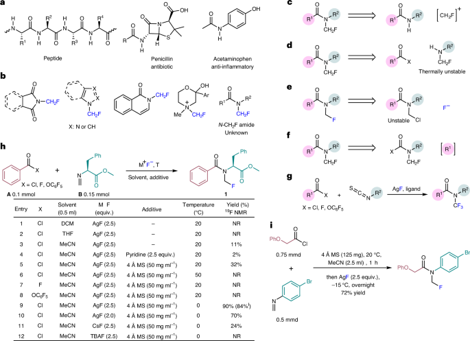 Preparation, separation and storage of N-monofluoromethyl amides and ...