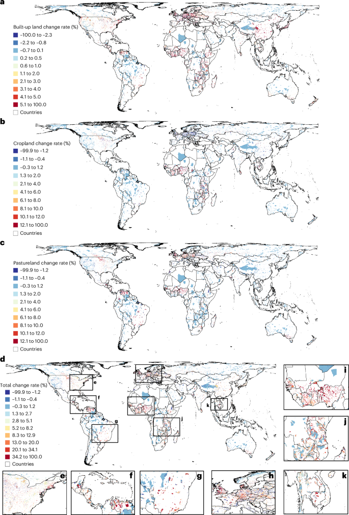 Projected human land-use pressures and natural habitat conversion risk ...