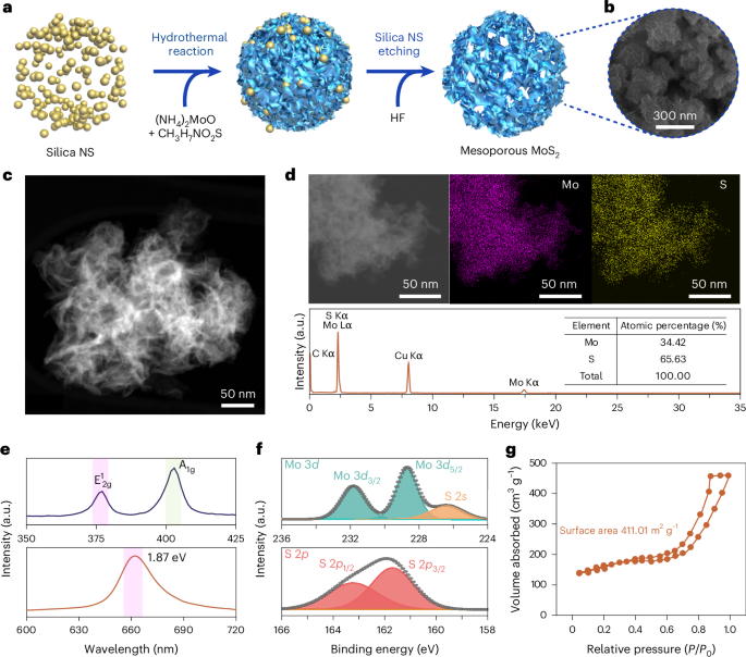 Mesoporous structured MoS2 as an electron transport layer for efficient ...