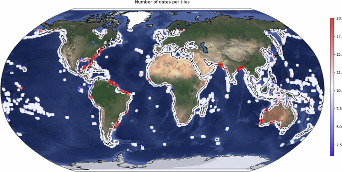 Global 1-km Coastal Bathymetry from Sentinel-2 Wave Inversion using the ...