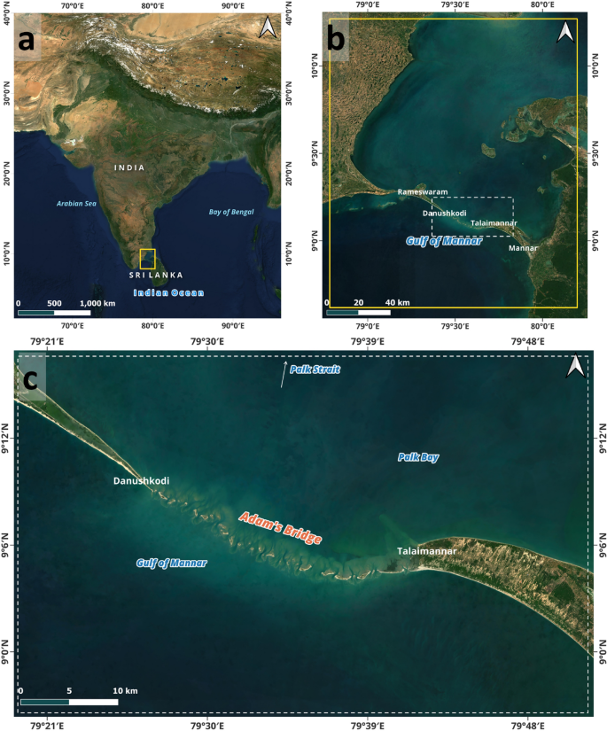 Physical features of Adam’s Bridge interpreted from ICESat-2 based high ...
