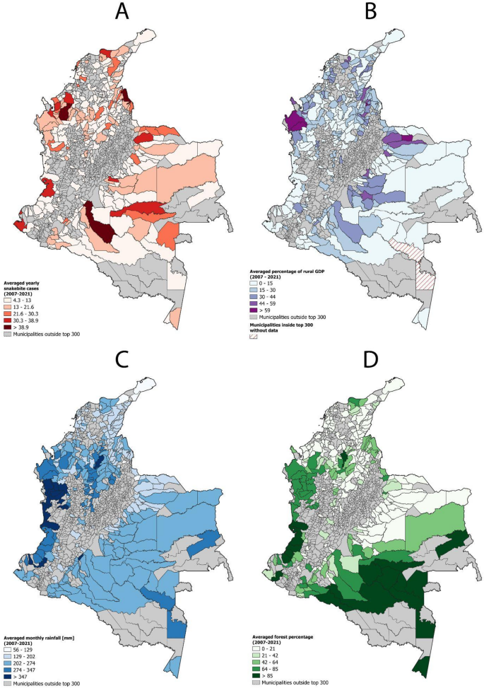 Causal inference unveils how forest coverage mitigates excess snakebite ...