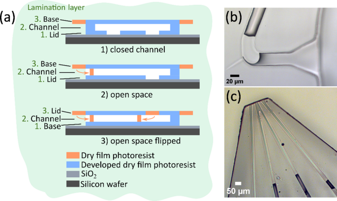 Dry resist lamination for wafer-scale fabrication of microfluidic ...