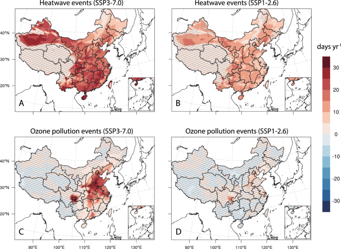 Future warming exacerbates heatwave-ozone compound extremes in China ...