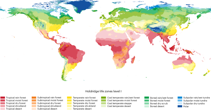 A new approach to ecological zoning of the Earth in a changing climate ...