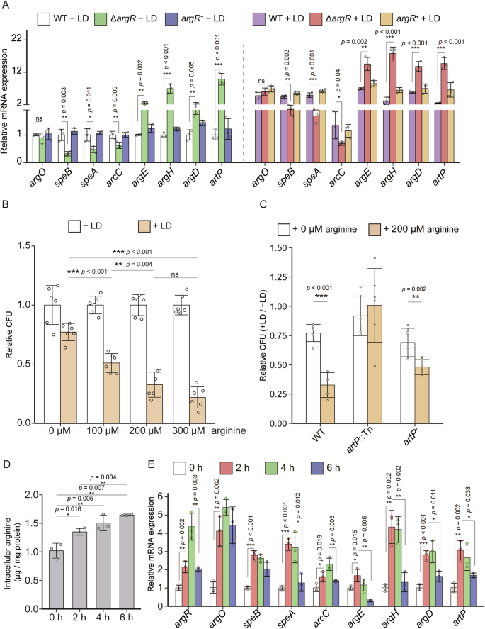 ArgR-dependent bacterial resistance to host lipid droplets in ...