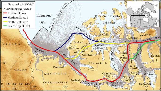 Sea ice choke points reduce the length of the shipping season in the ...