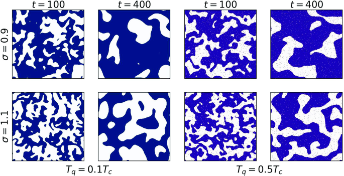 Temperature dependence of phase-ordering kinetics of the long-range ...