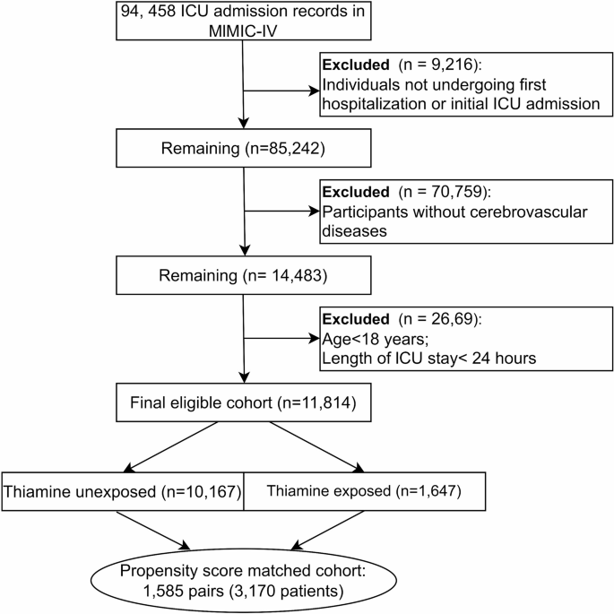 Thiamine use and short-term prognosis in critical cerebrovascular ...