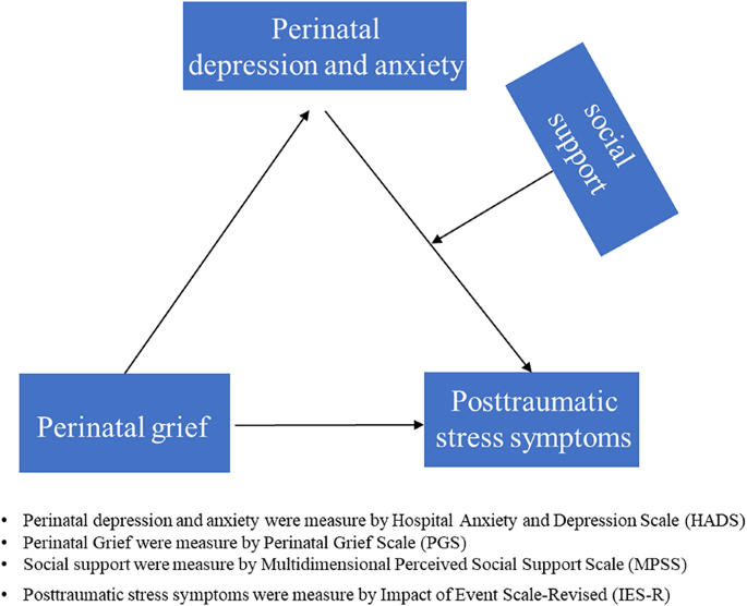 Perinatal depression and anxiety symptoms as mediators between grief ...