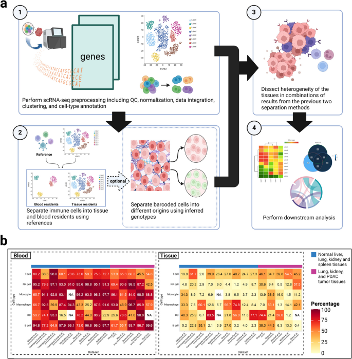 Single-cell RNA-seq data have prevalent blood contamination but can be rescued by Originator, a ...