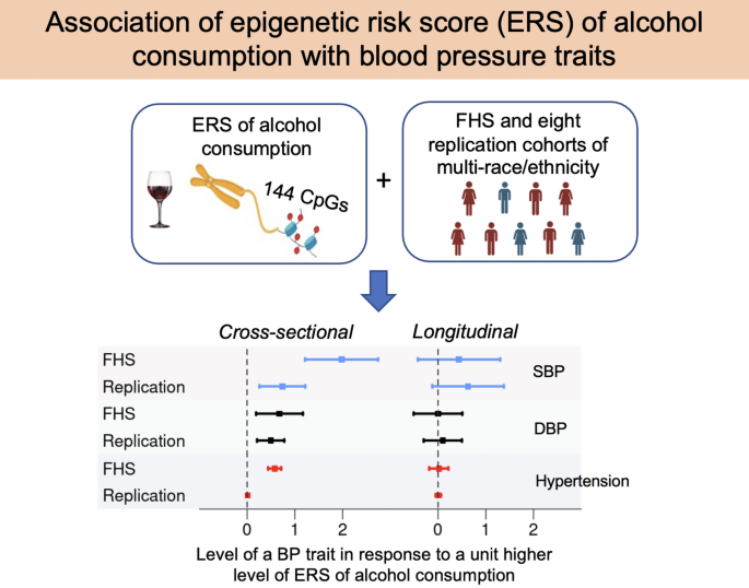 Association analysis between an epigenetic alcohol risk score and blood ...