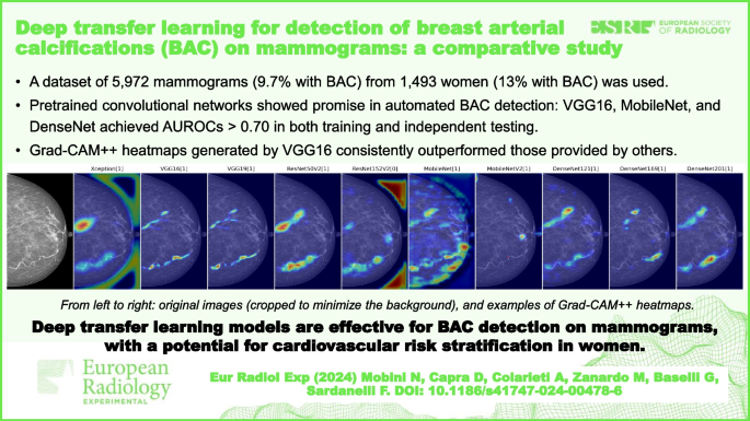 Deep transfer learning for detection of breast arterial calcifications on mammograms: a ...