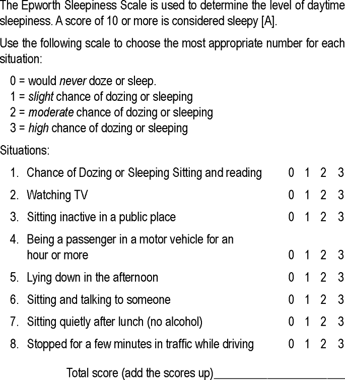 Evaluation of Sleep Disorders in the Primary Care Setting: History ...
