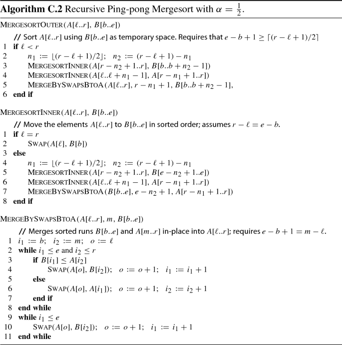 QuickXsort: A Fast Sorting Scheme in Theory and Practice | Algorithmica